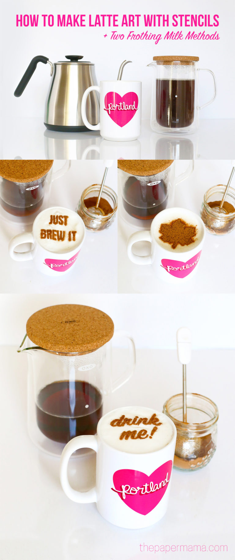 How to Make Latte Art with Free Downloadable Stencils