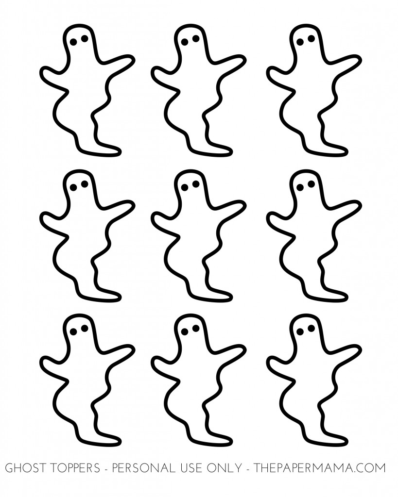 Ghost Toppers Printable - The Paper Mama